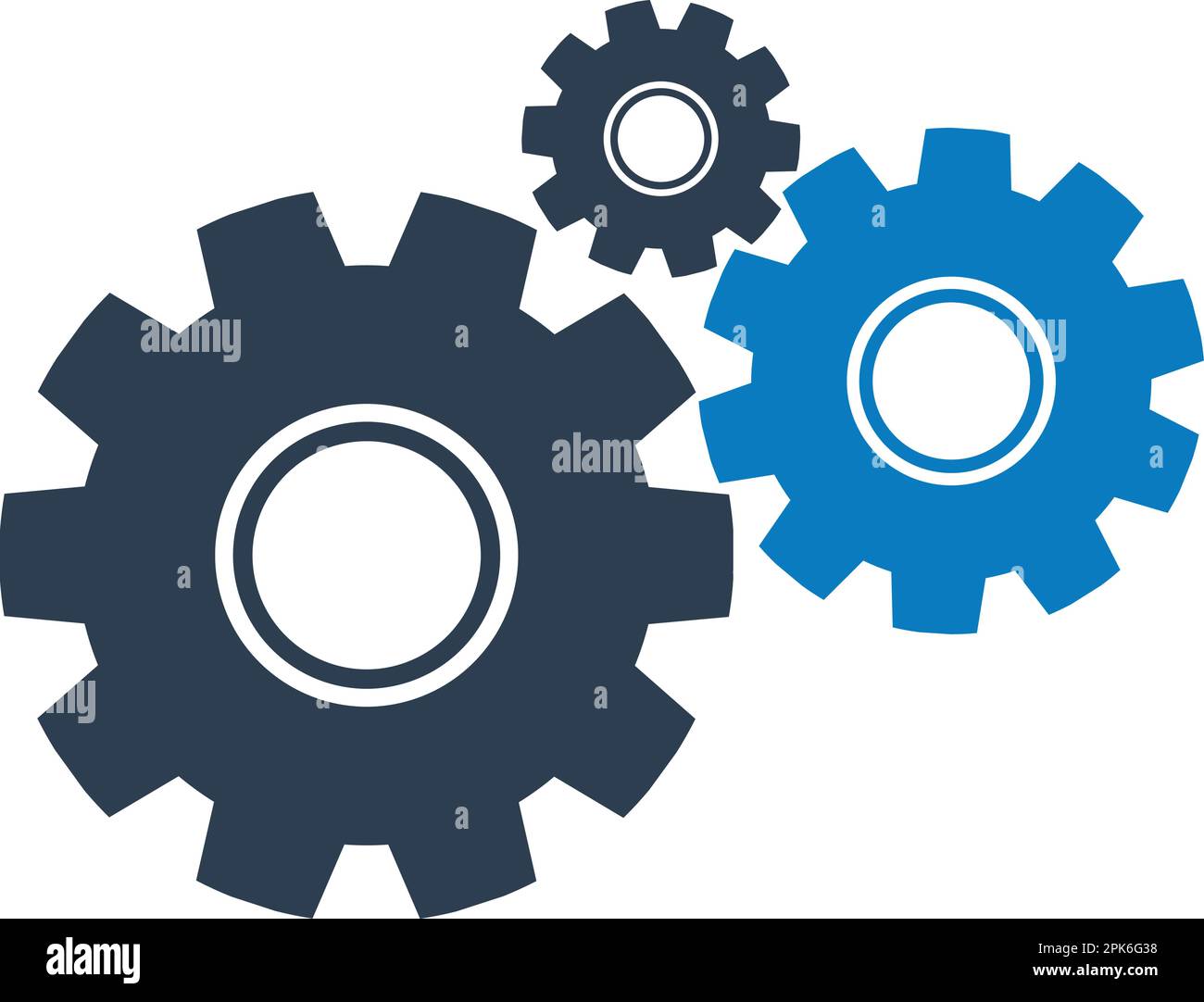Settings Icon with Gear Symbol. Flat style vector EPS Stock Vector ...