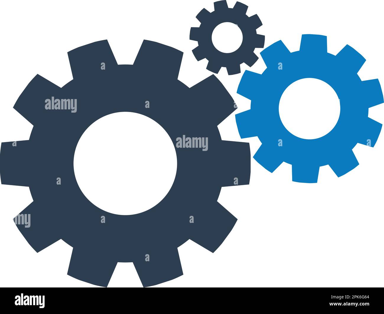 Settings Icon with Gear Symbol. Flat style vector EPS Stock Vector ...