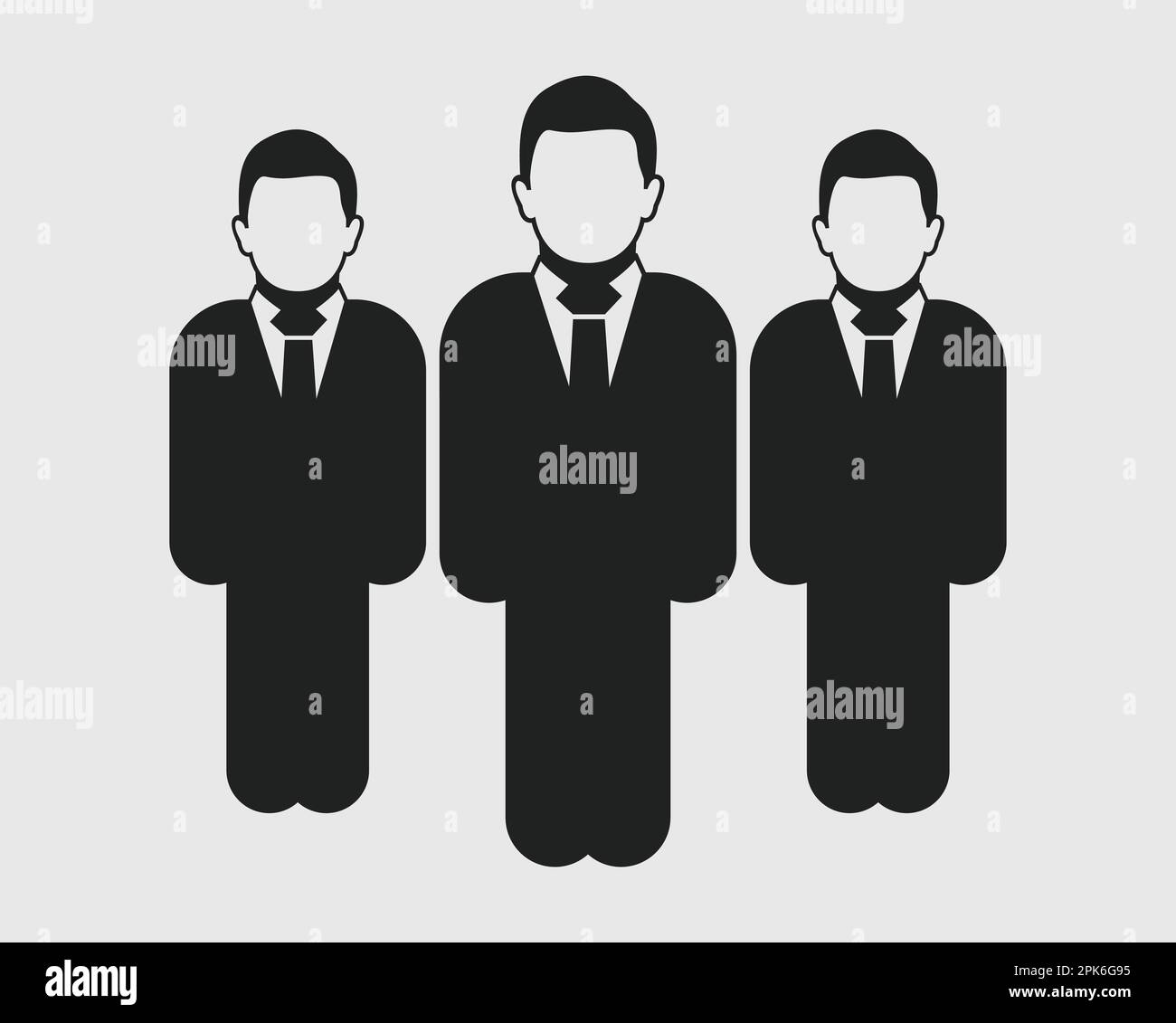 Leadership Icon. Standing Male symbols on gray background. Flat style ...