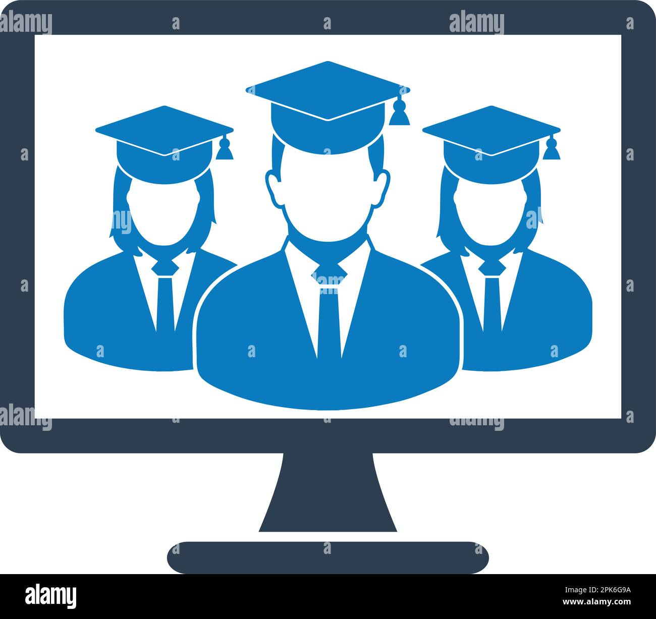 E learning icon. Flat style vector EPS Stock Vector Image & Art - Alamy