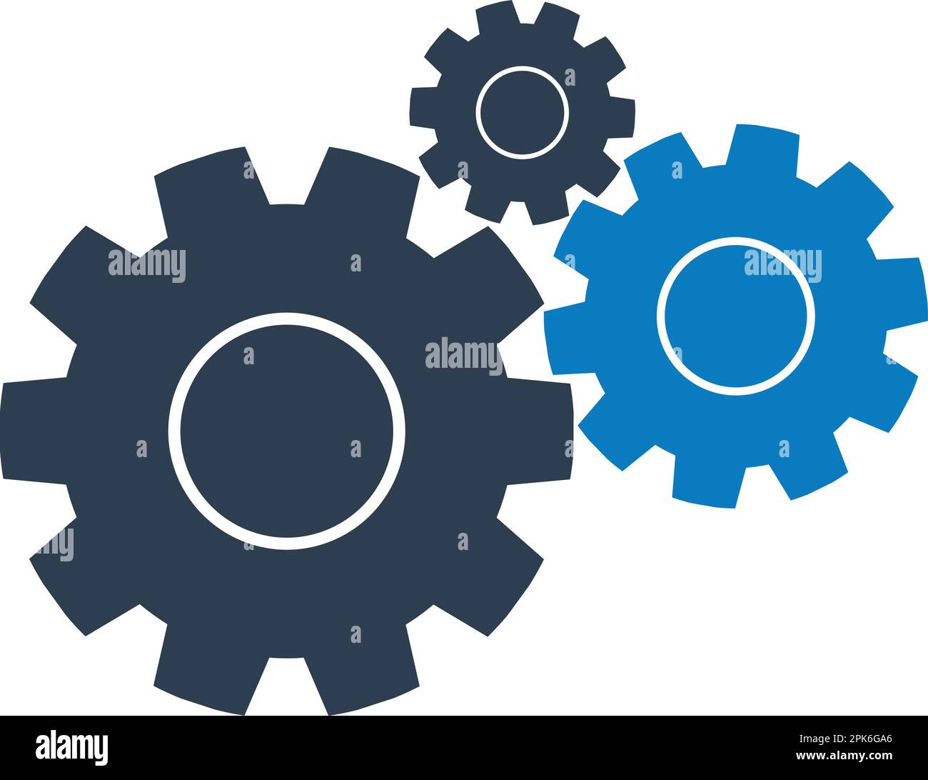 Settings Icon with Gear Symbol. Flat style vector EPS Stock Vector ...