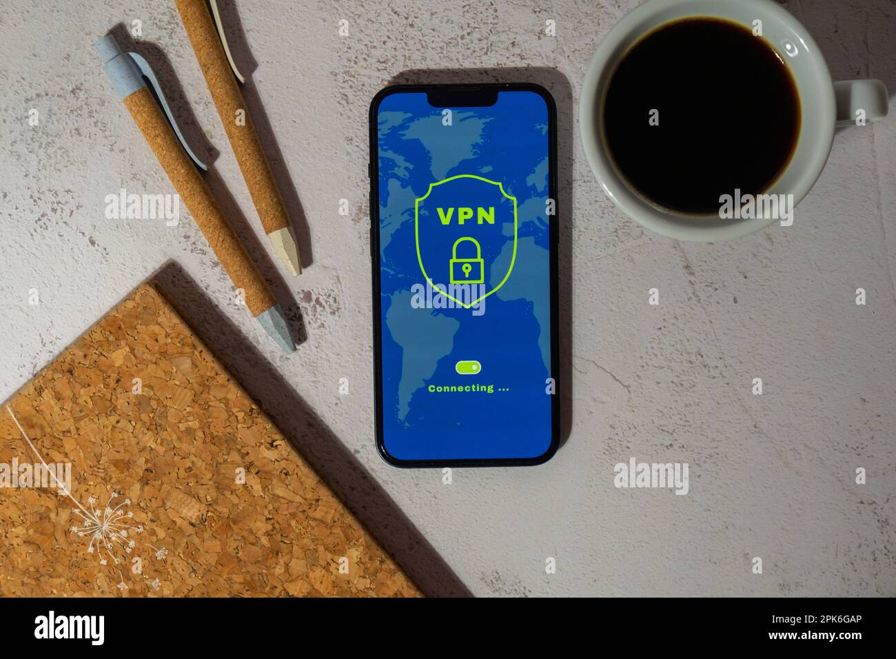 Mobile phone App screen of VPN creation Internet protocols for ...