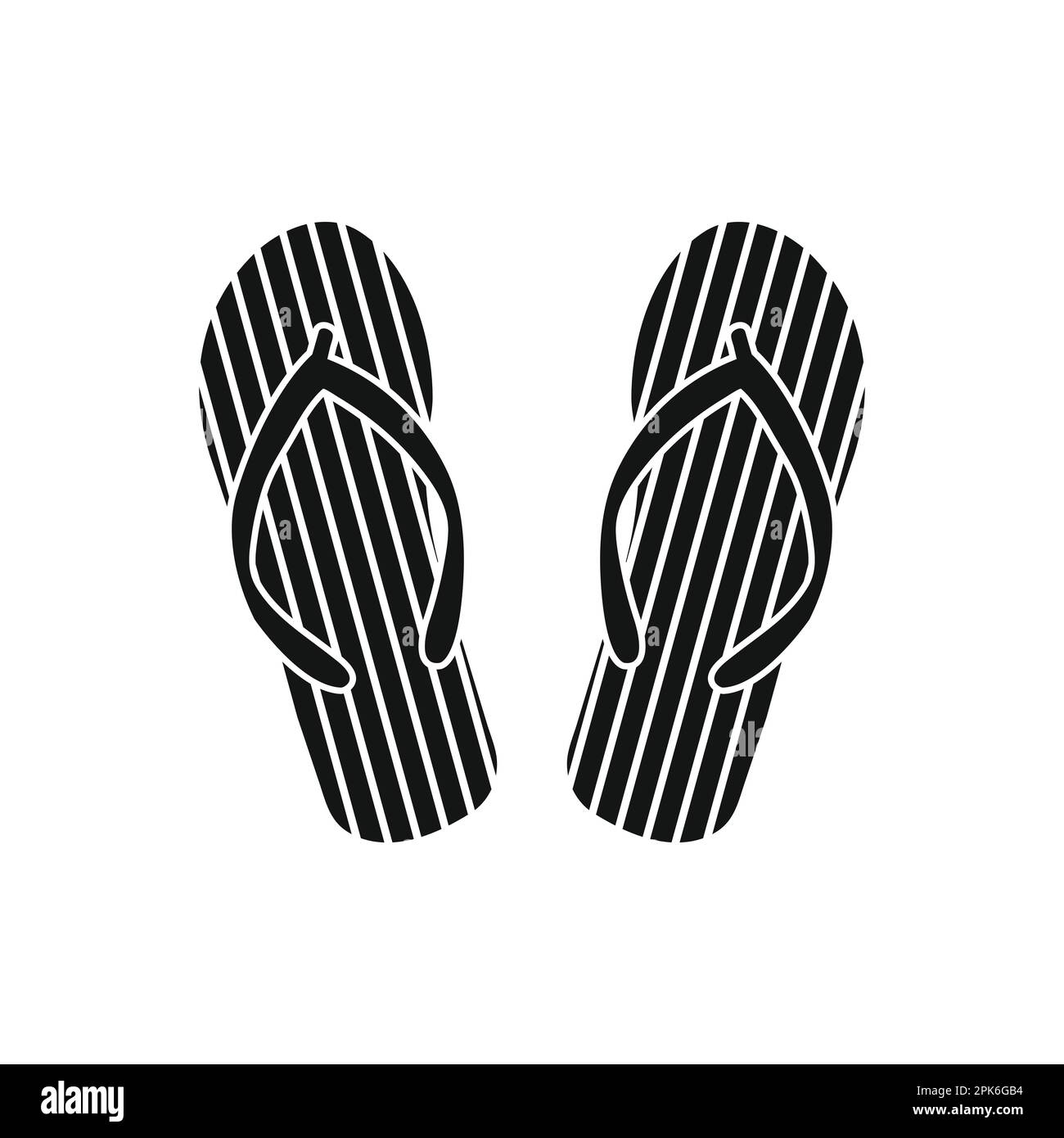 Beach Flip flops Icon. Editable Vector EPS Symbol Illustration Stock Vector Image & Art - Alamy