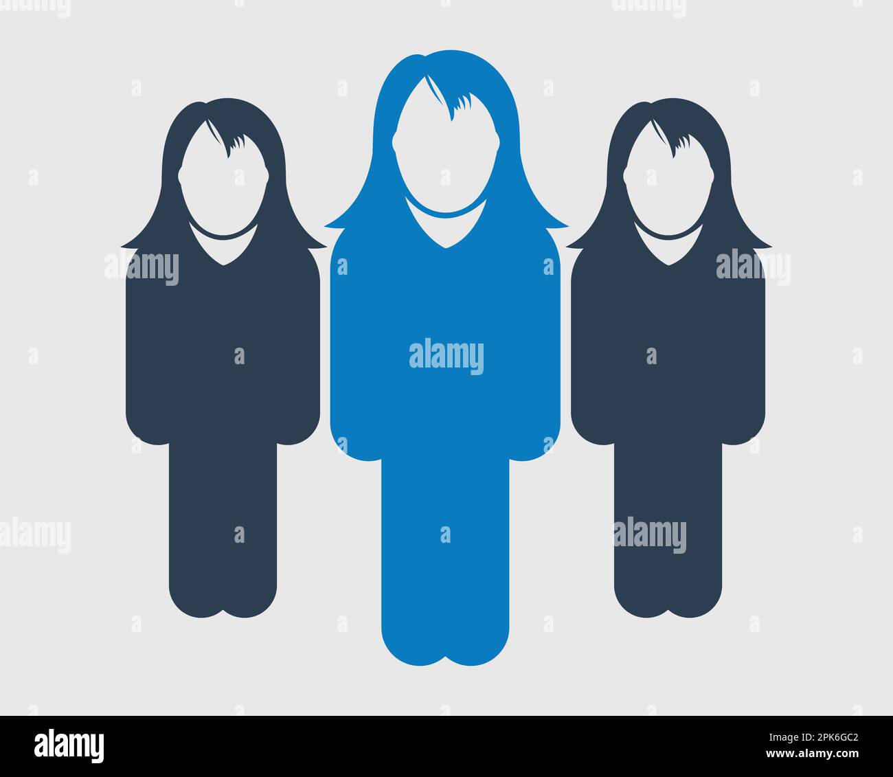 User Team Icon. Standing Male symbols on gray background. Flat style ...