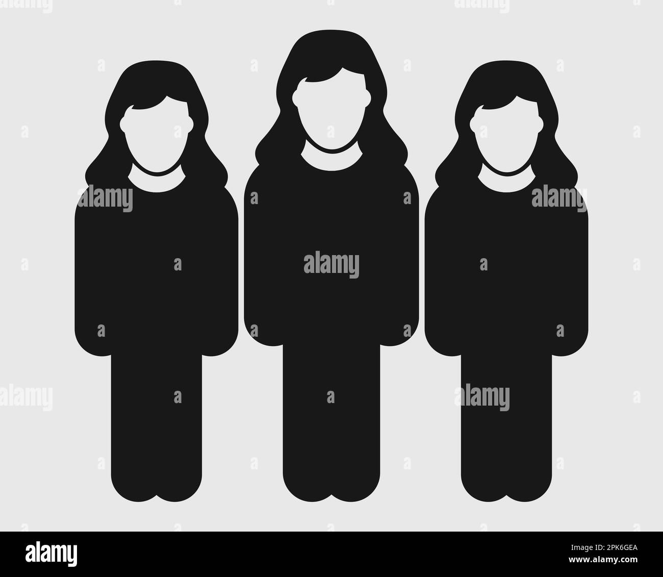 User Team Icon. Standing Male symbols on gray background. Flat style ...