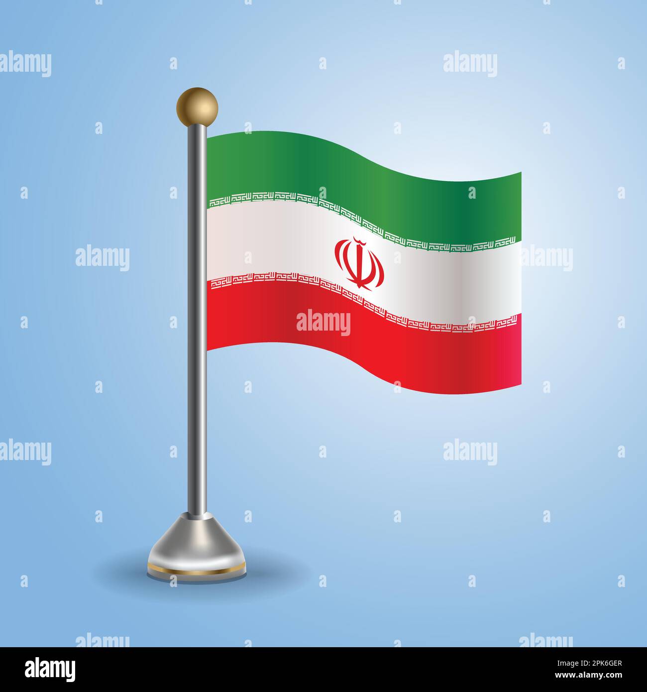 State table flag of Iran. National symbol, vector illustration Stock ...