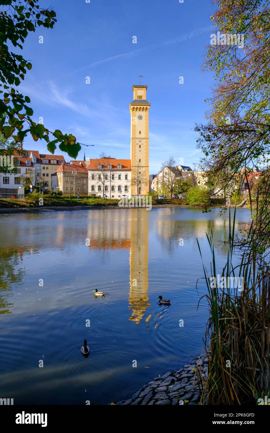 Art Tower at the Small Pond, Altenburg, Thuringia, Germany Stock Photo ...