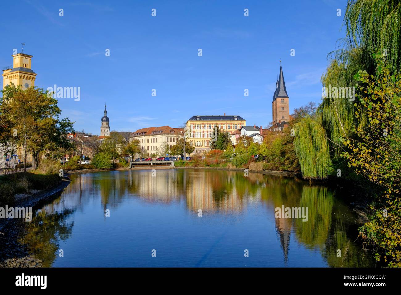 Red Peaks, landmark of Altenburg, at the Small Pond, Altenburg ...