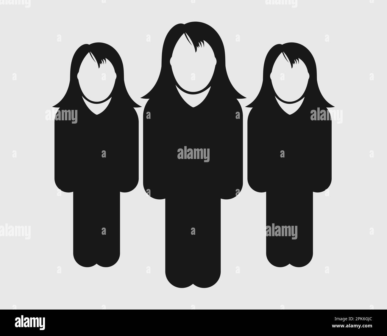 User Team Icon. Standing Male symbols on gray background. Flat style ...