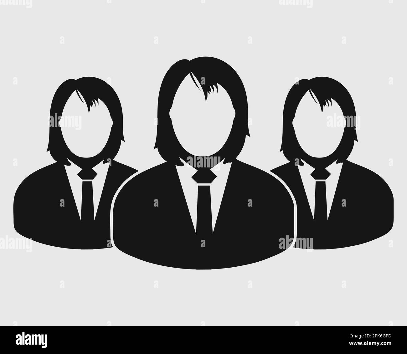 Corporate Team Icon. Employees behind the leader Stock Vector Image ...