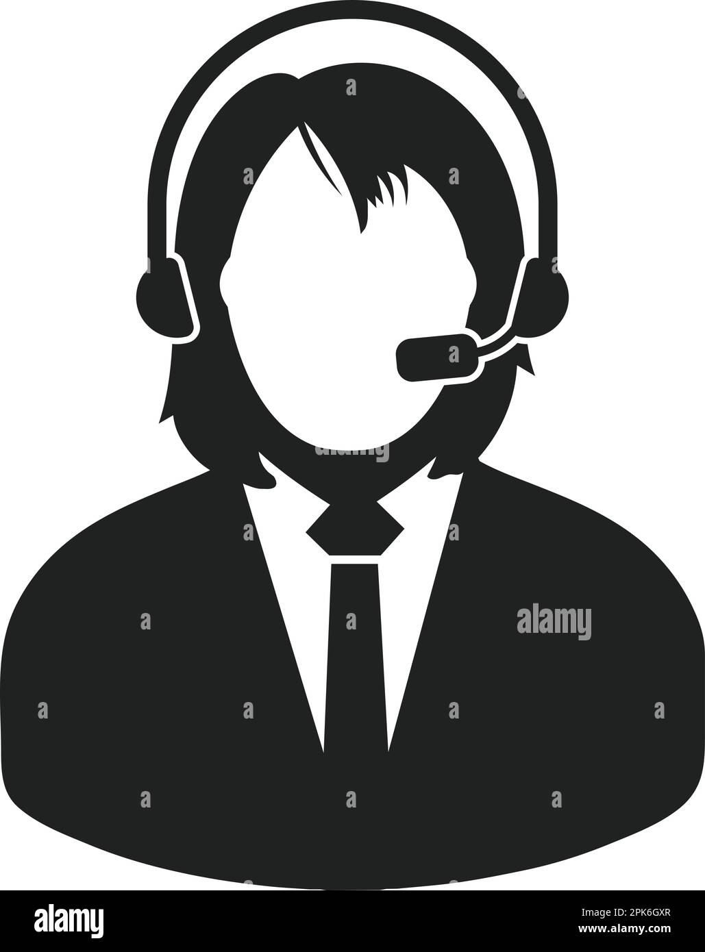 Female Costumer service icon. Flat style vector EPS Stock Vector Image ...