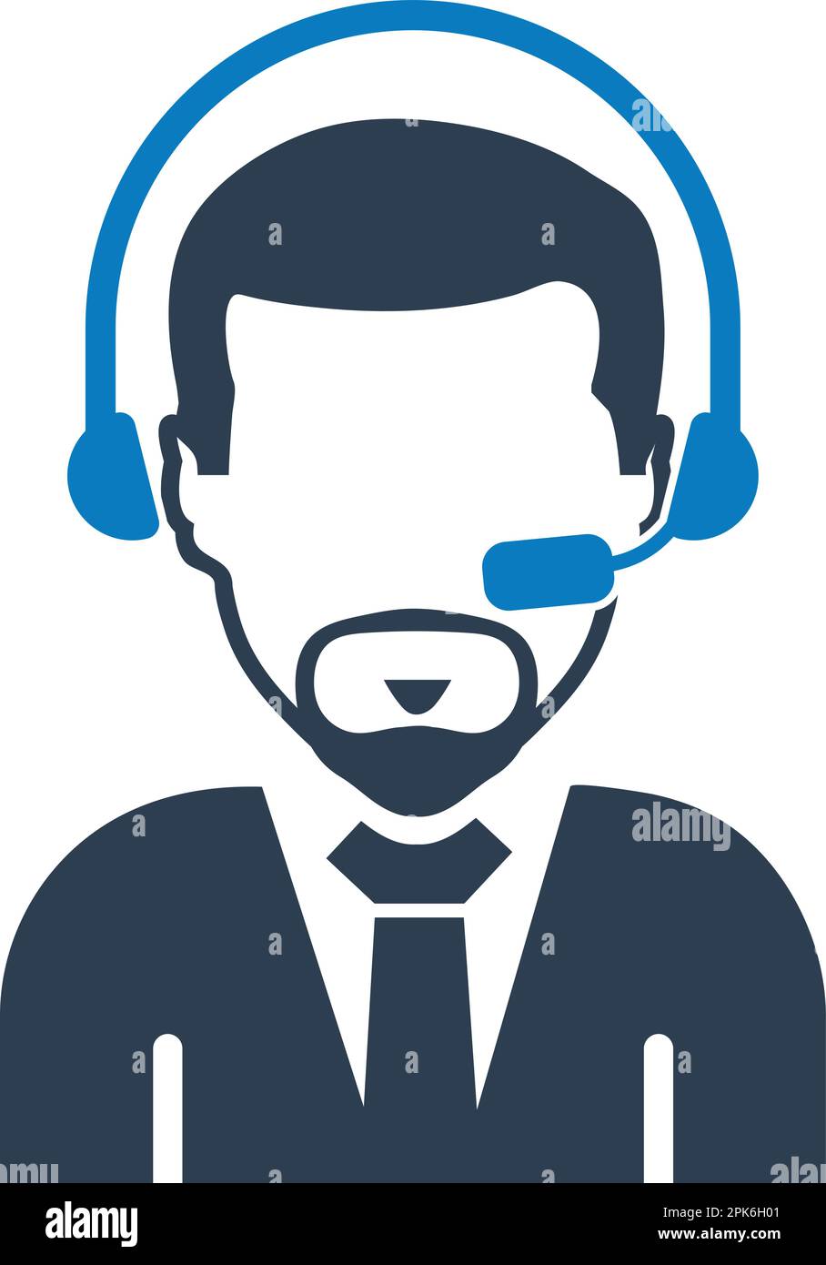 Male Costumer service icon. Flat style vector EPS Stock Vector Image ...