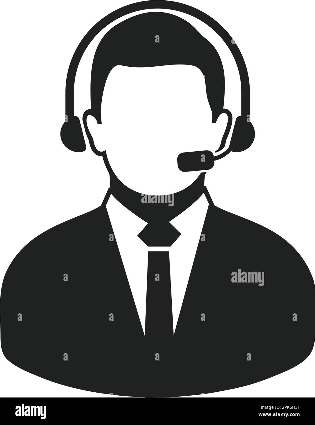 Male Costumer service icon. Flat style vector EPS Stock Vector Image ...