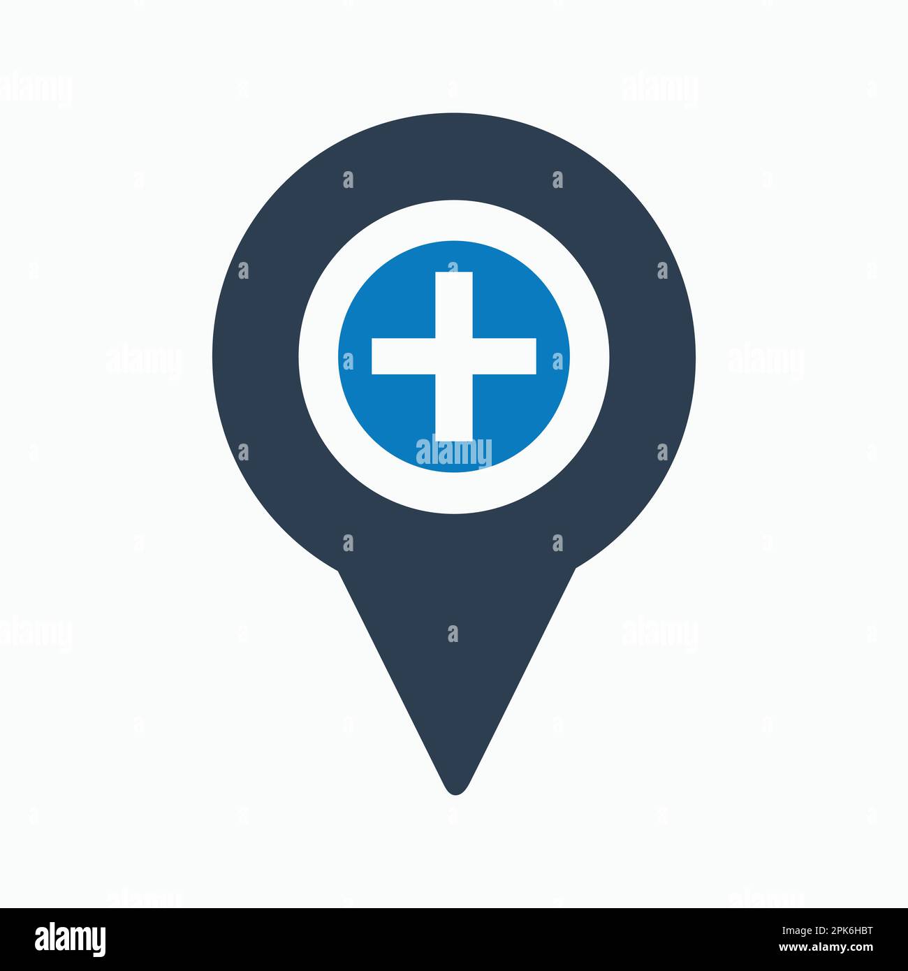 Hospital location icon. Flat style vector EPS Stock Vector Image & Art ...
