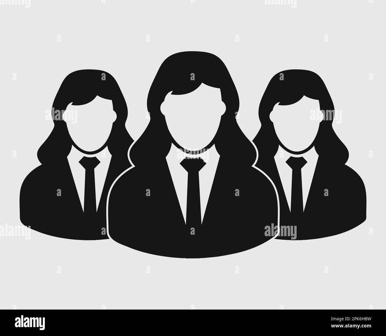 Business Team Icon. Employees behind the leader. Flat style vector EPS ...