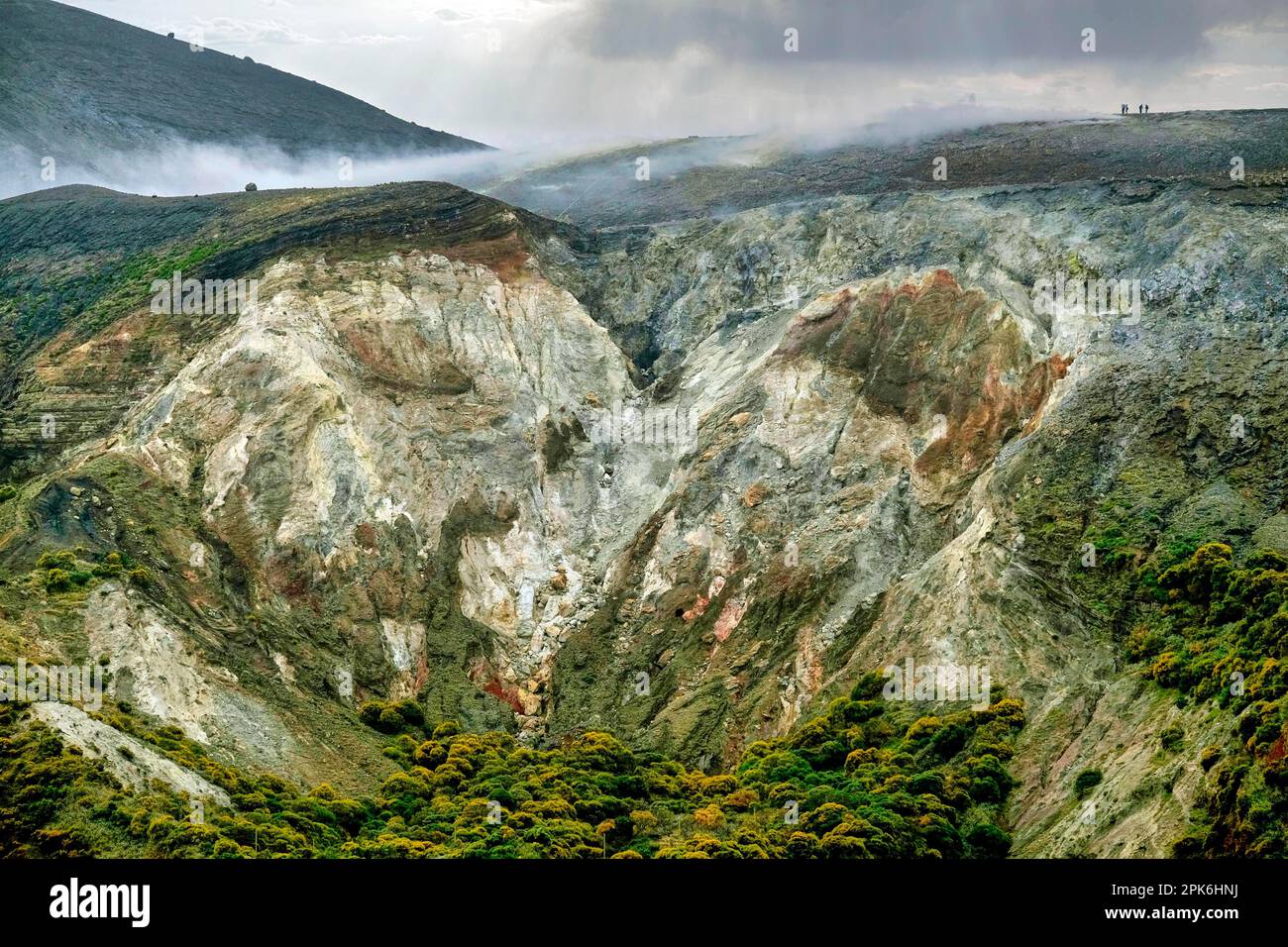 Volcanic sulphur rock, Vulcano, Lipari Islands, Italy Stock Photo - Alamy