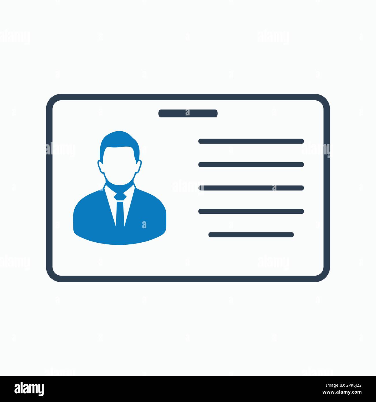 Identification card icon. Flat style vector EPS Stock Vector Image ...