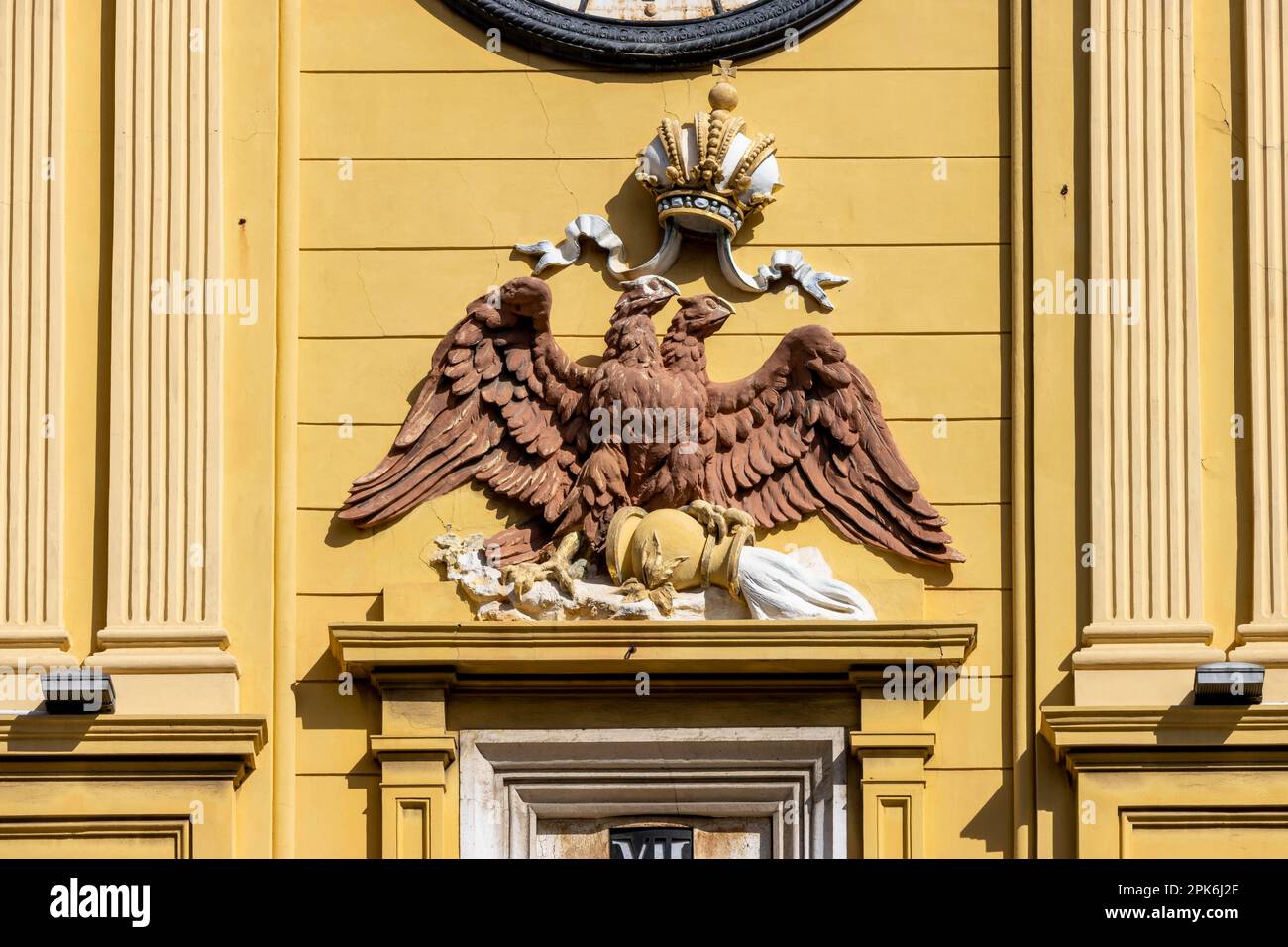 Photo detail of the city clock tower in Rijeka is a symbol of the city ...