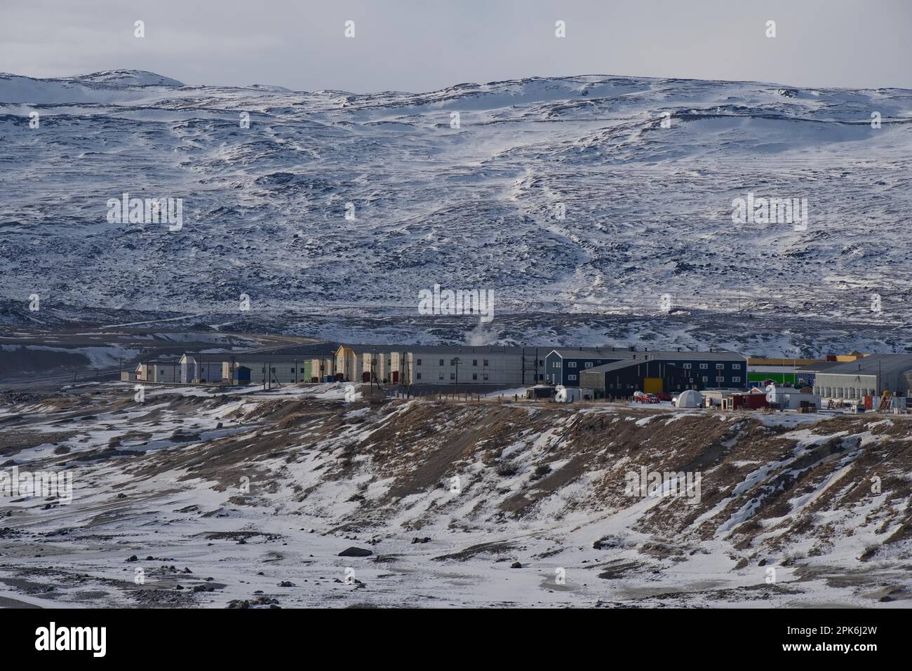 Building of the former US military base in Kangerlussuaq, Greenland ...