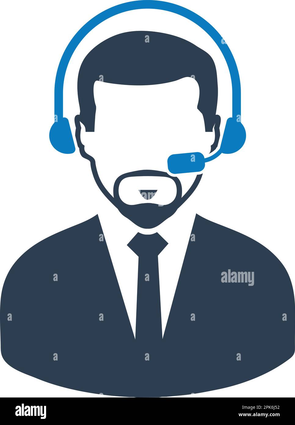 Male Costumer service icon. Flat style vector EPS Stock Vector Image ...