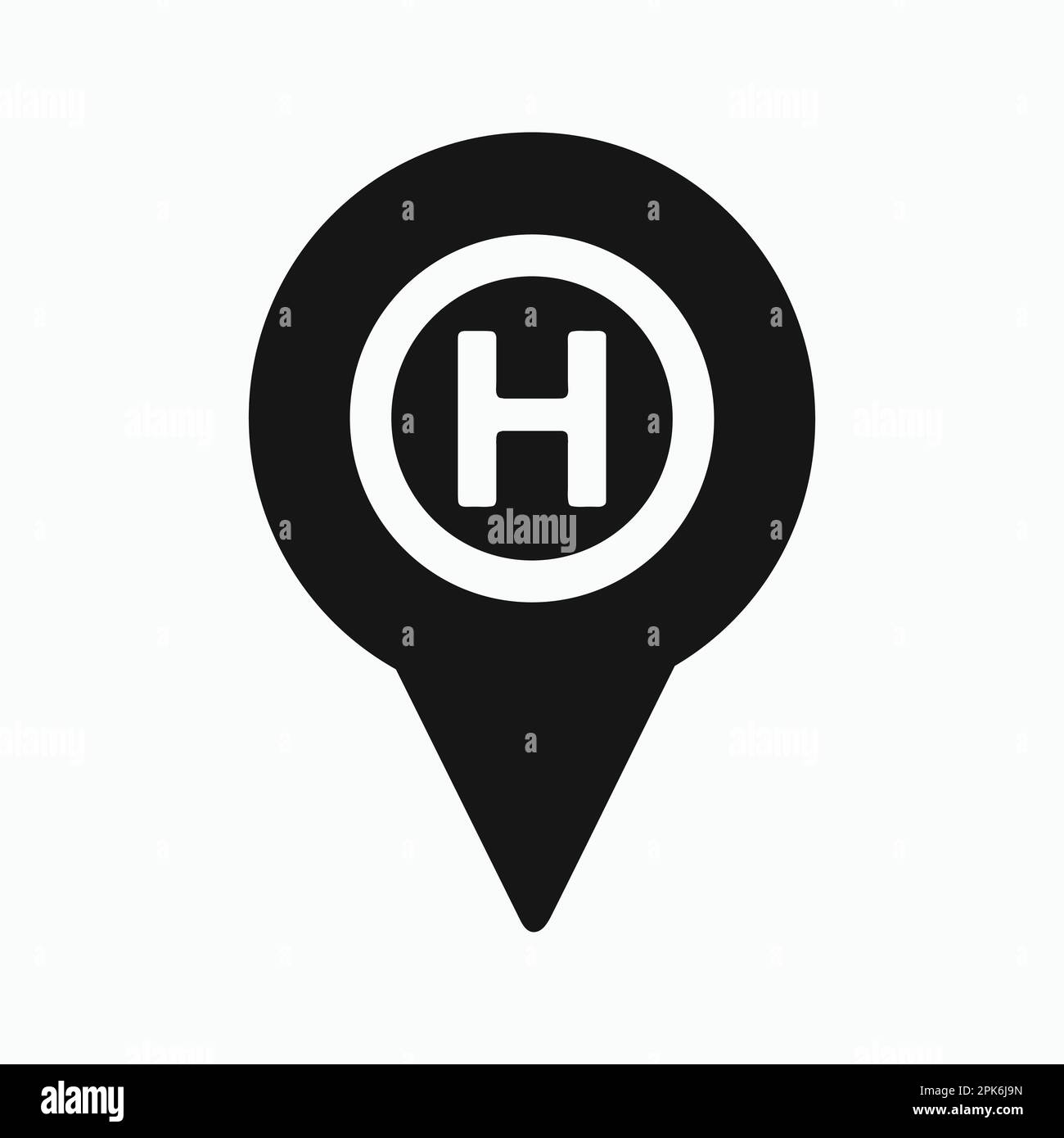 Hospital Location Icon Flat Style Vector Eps Stock Vector Image And Art
