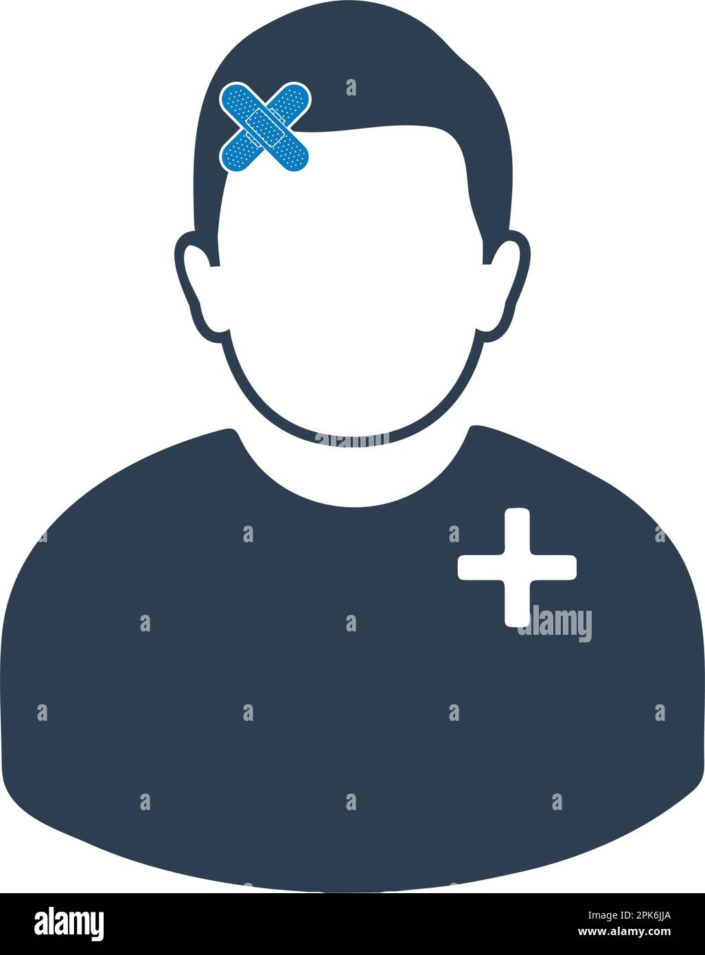 Man bandage icon flat Cut Out Stock Images & Pictures - Alamy