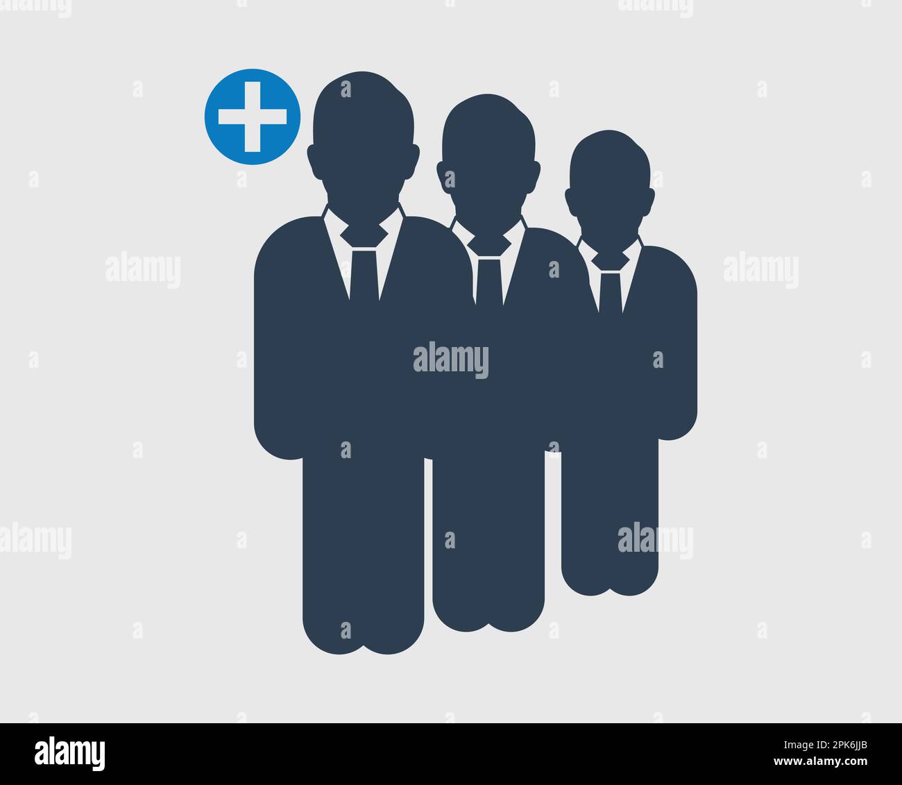 Increase or Add users Icon. Standing male symbol on gray background ...