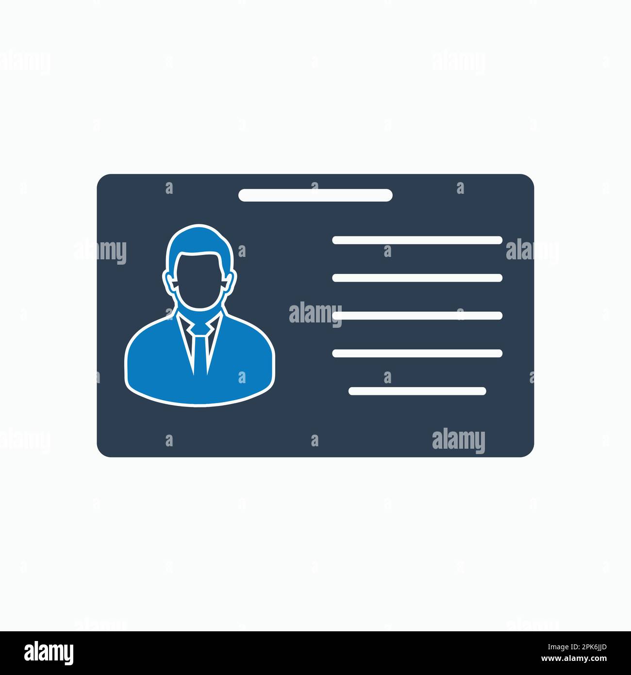 Identification card icon. Flat style vector EPS Stock Vector Image ...