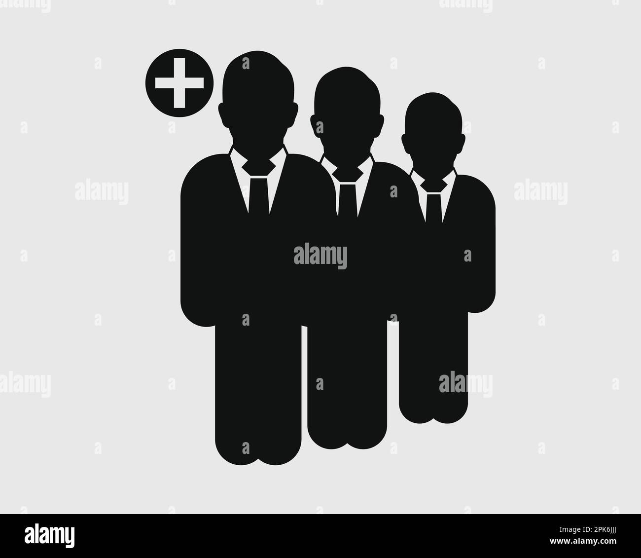 Increase or Add users Icon. Standing male symbol on gray background ...