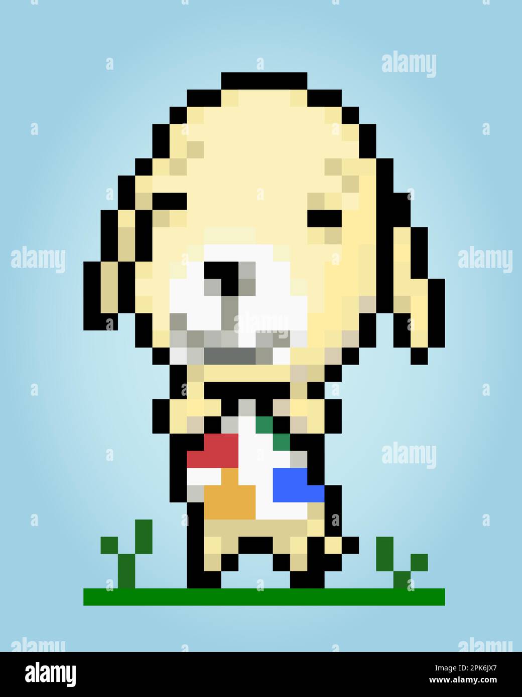 8 bit dog Stock Vector Images - Alamy