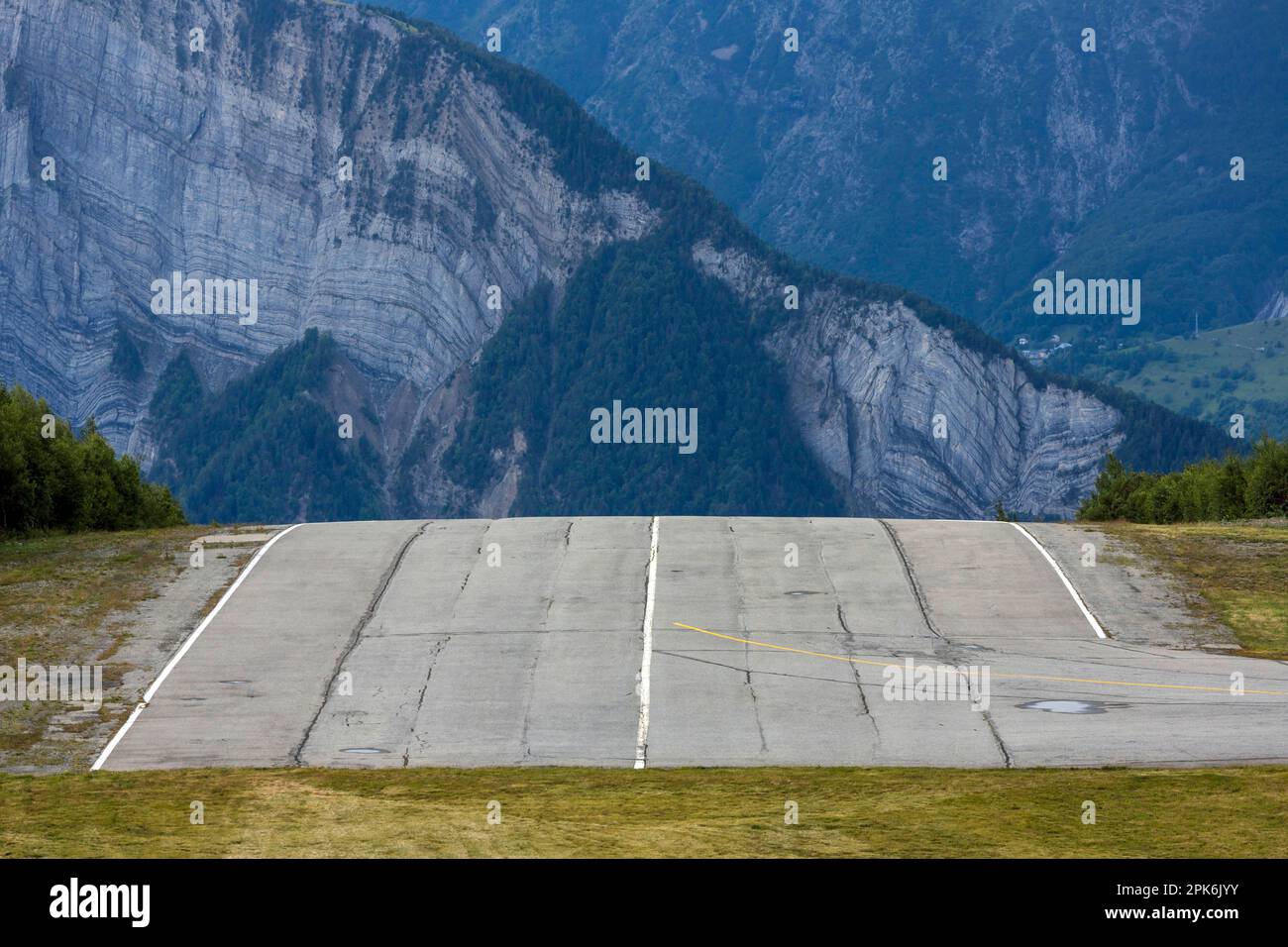Altiport, LFHU, airfield at 1840 metres altitude in the French Alps ...