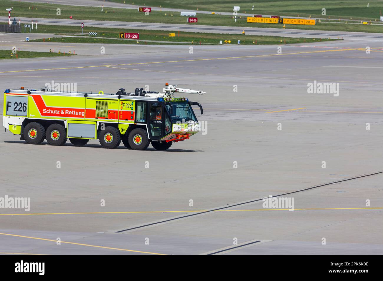 Airport fire brigade vehicle, ZRH Airport, Zurich, Switzerland Stock ...