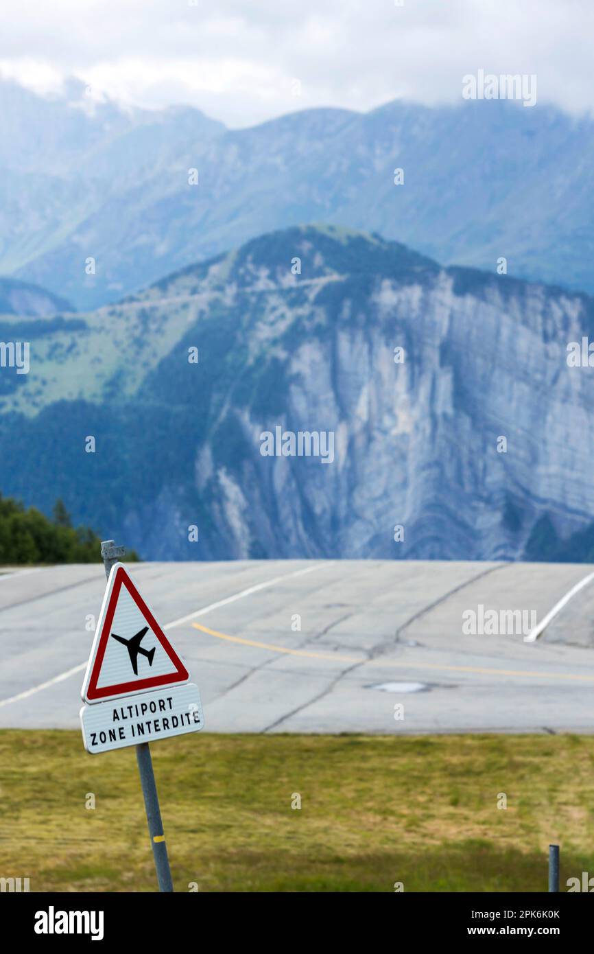 Altiport, LFHU, airfield at 1840 metres altitude in the French Alps ...