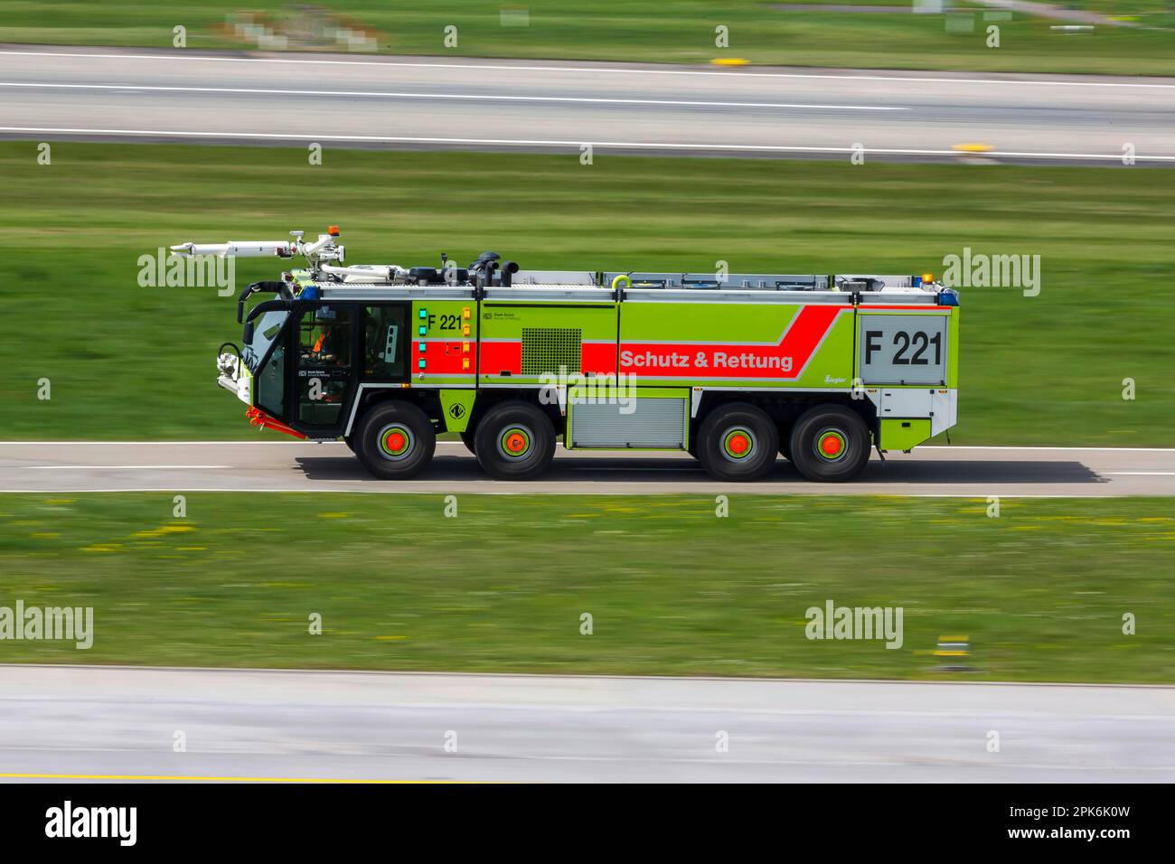 Airport fire brigade vehicle, ZRH Airport, Zurich, Switzerland Stock ...