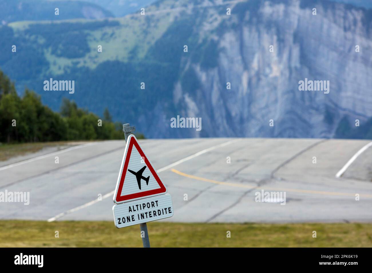 Altiport, LFHU, airfield at 1840 metres altitude in the French Alps ...