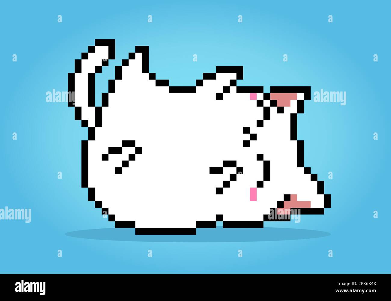 8 bit cat pixels. Animal in vector illustration Stock Vector Image & Art - Alamy