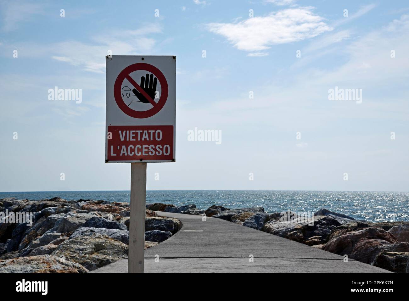 No Entry, Sign, Port, Marina di Pisa, Pisa, Tuscany, Italy Stock Photo ...
