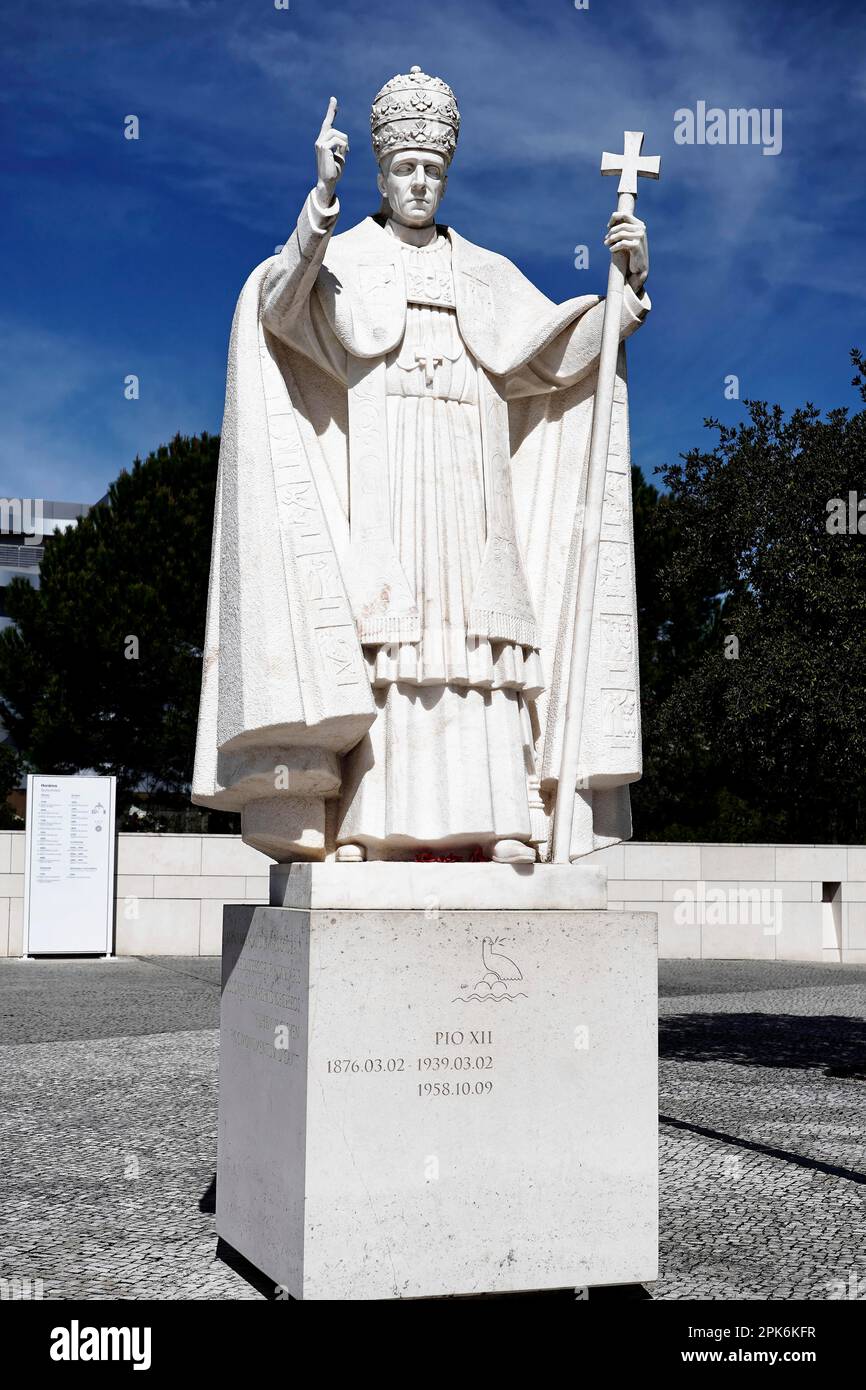 Statue of Pope Pius XII, Sanctuary of Fatima, Fatima, Ourem, Santarem ...