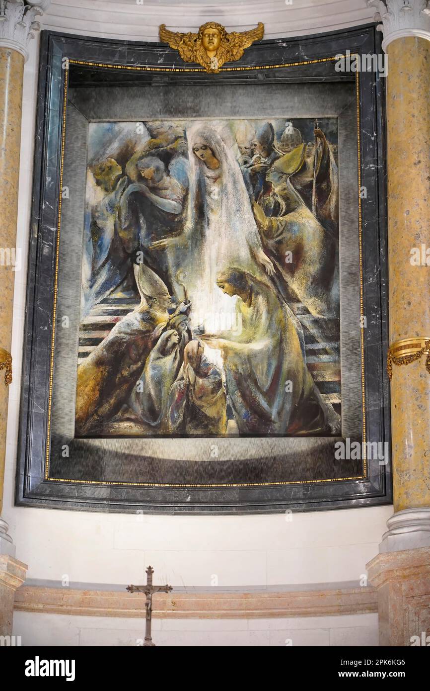 Altarpiece, interior view of the Basilica of Our Lady of the Rosary in ...