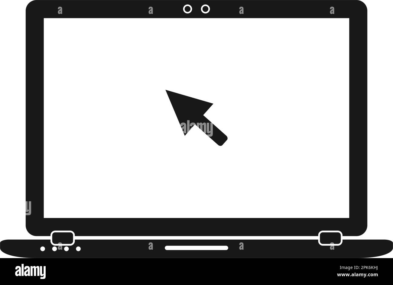 Laptop Computer Icon. Flat style vector EPS Stock Vector Image & Art ...