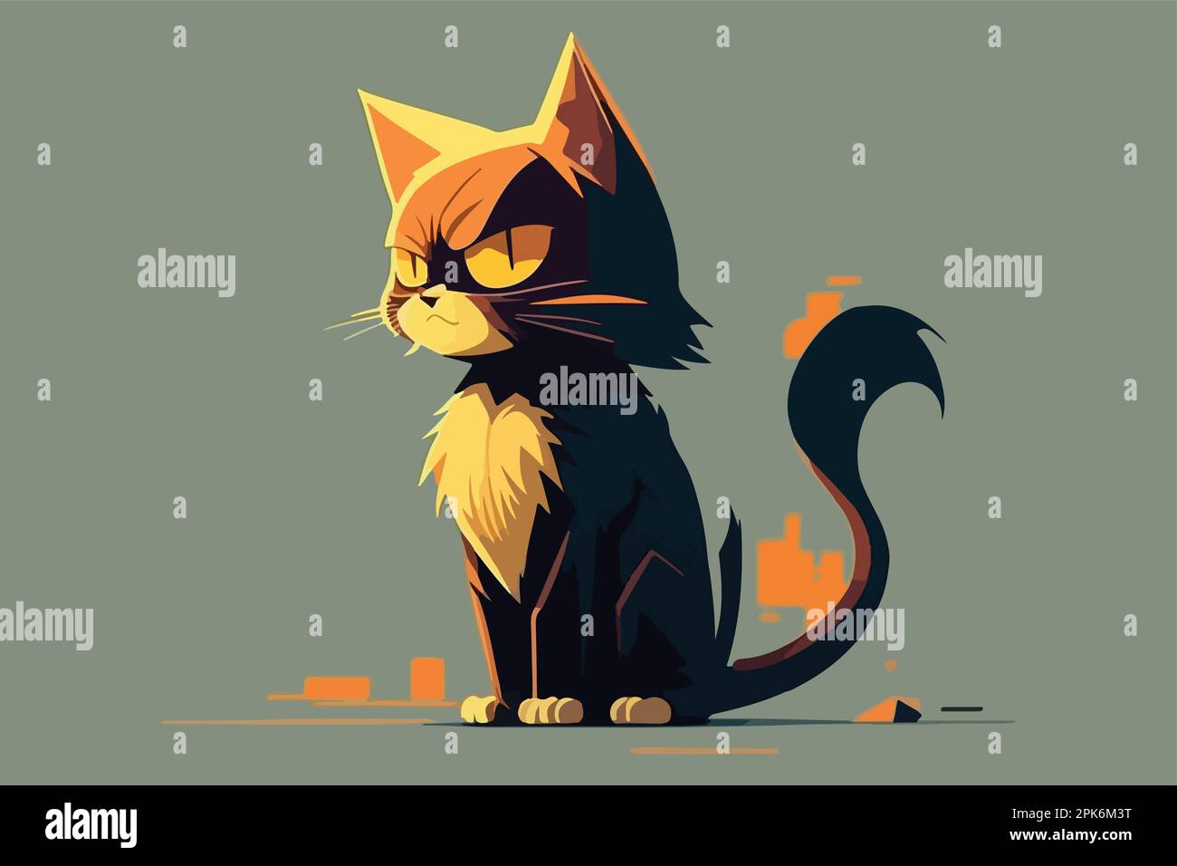 Cartoon cat full body scary hi-res stock photography and images - Alamy