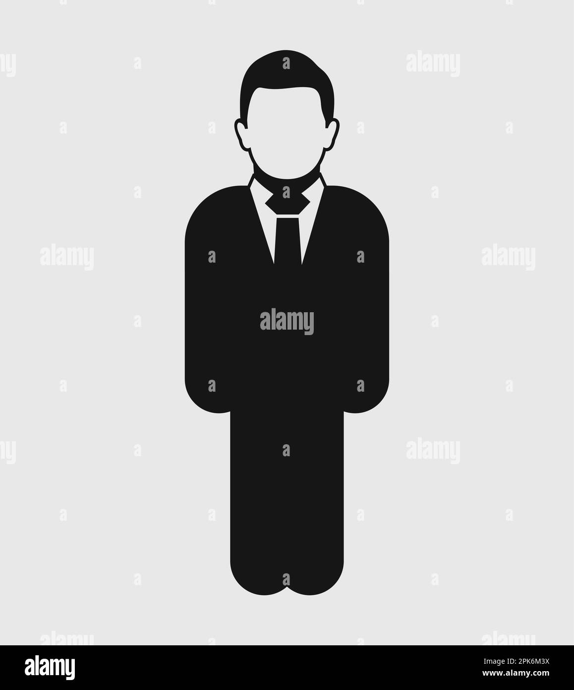 Standing Corporate Man Icon. Flat style vector EPS Stock Vector Image ...