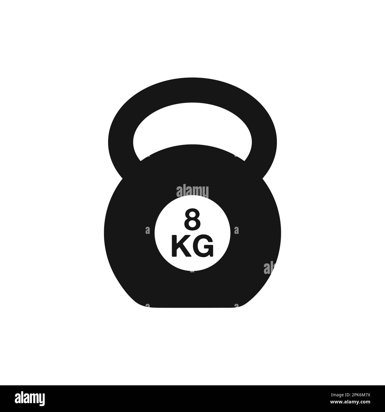 8 KG Kettle Bell Icon. Editable Vector EPS Symbol Illustration Stock ...