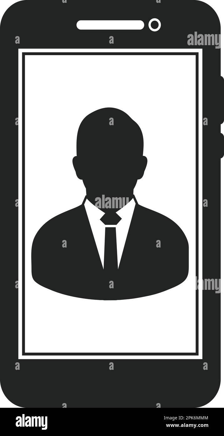 Mobile User Icon. Flat style vector EPS Stock Vector Image & Art - Alamy