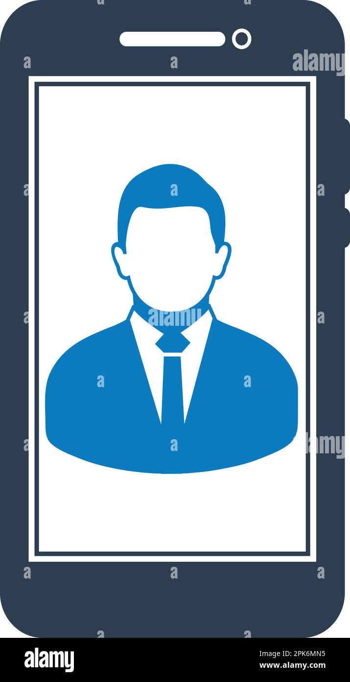 Mobile User Icon. Flat style vector EPS Stock Vector Image & Art - Alamy