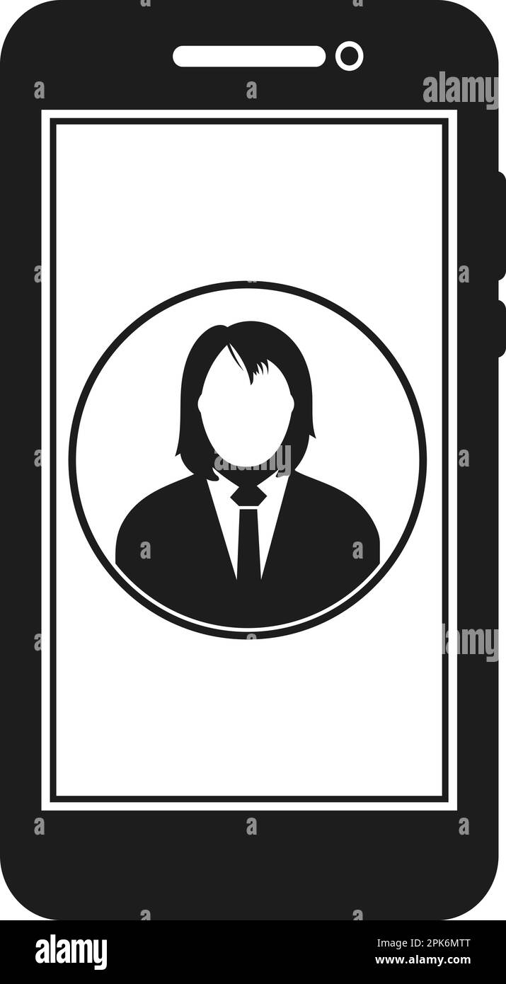 Mobile User Icon. Flat style vector EPS Stock Vector Image & Art - Alamy