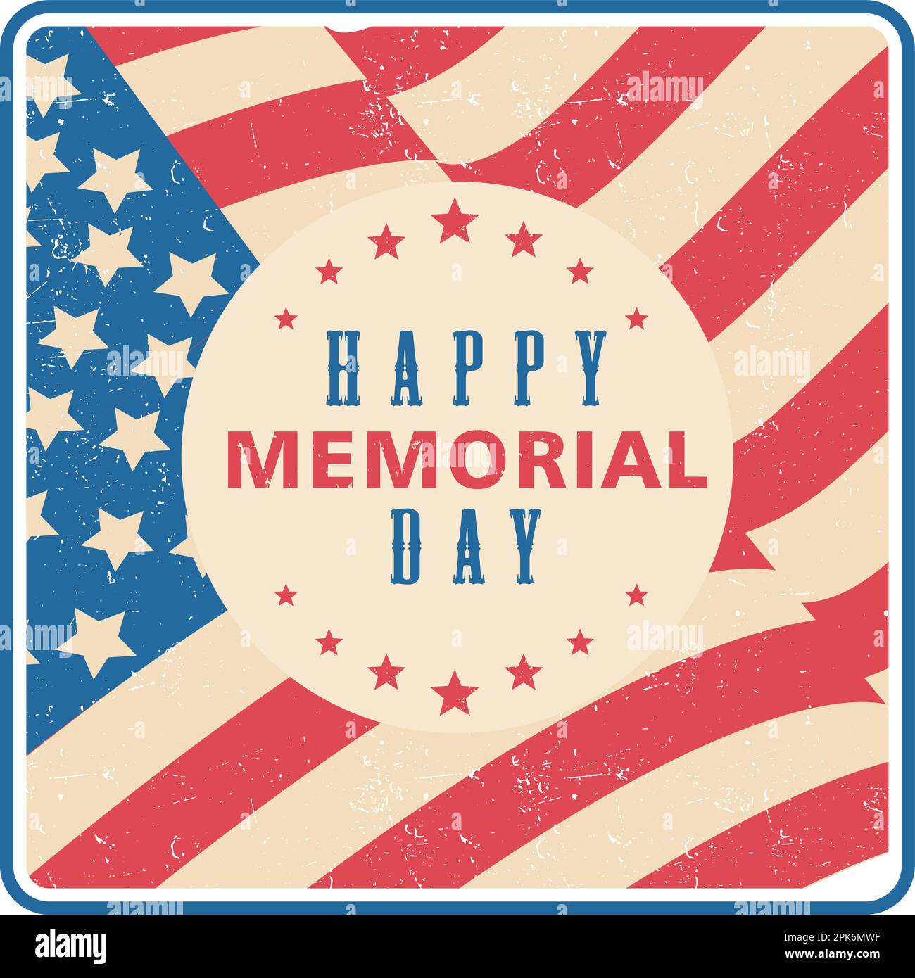 Happy Memorial Day, Remember and Honor greeting card, text with USA ...