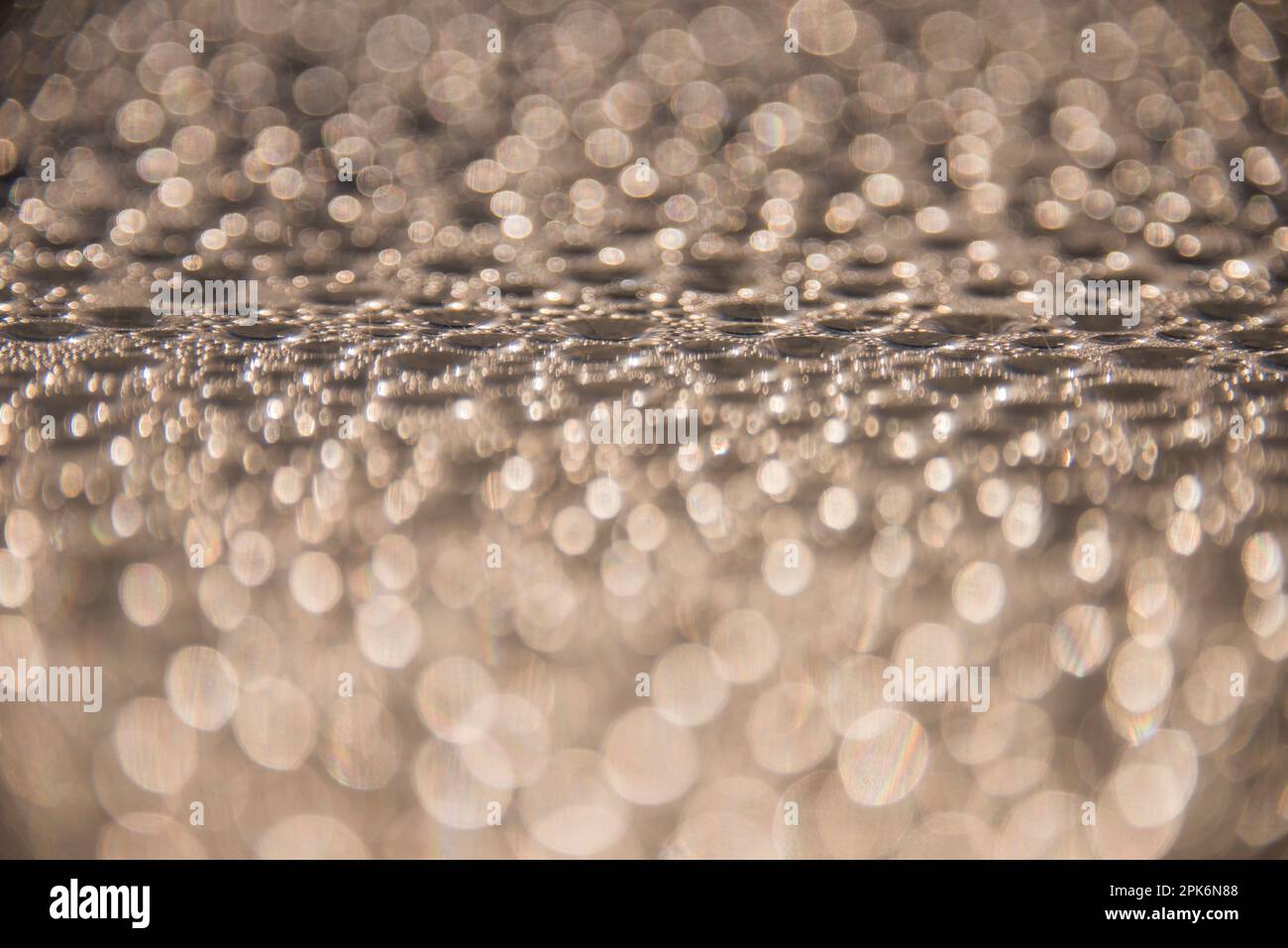 multiple water droplets on plate glass for wall art, background ...