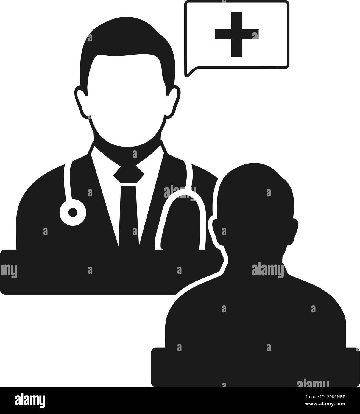 Medical consultant icon. Flat style vector EPS Stock Vector Image & Art ...