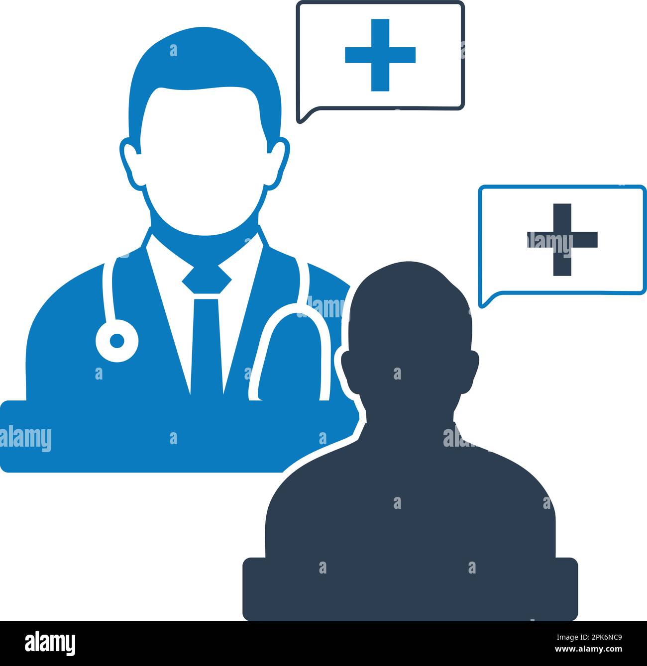 Medical consultant icon. Flat style vector EPS Stock Vector Image & Art ...